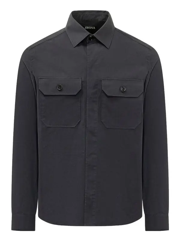 Zegna Cotton Shirt - Blue