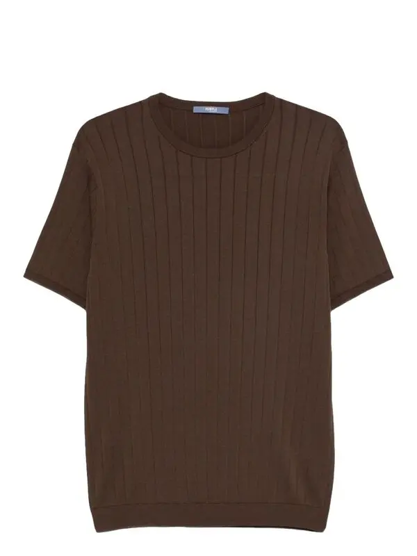 PEOPLE OF SHIBUYA Raimu Crew Neck Sweater - Brown