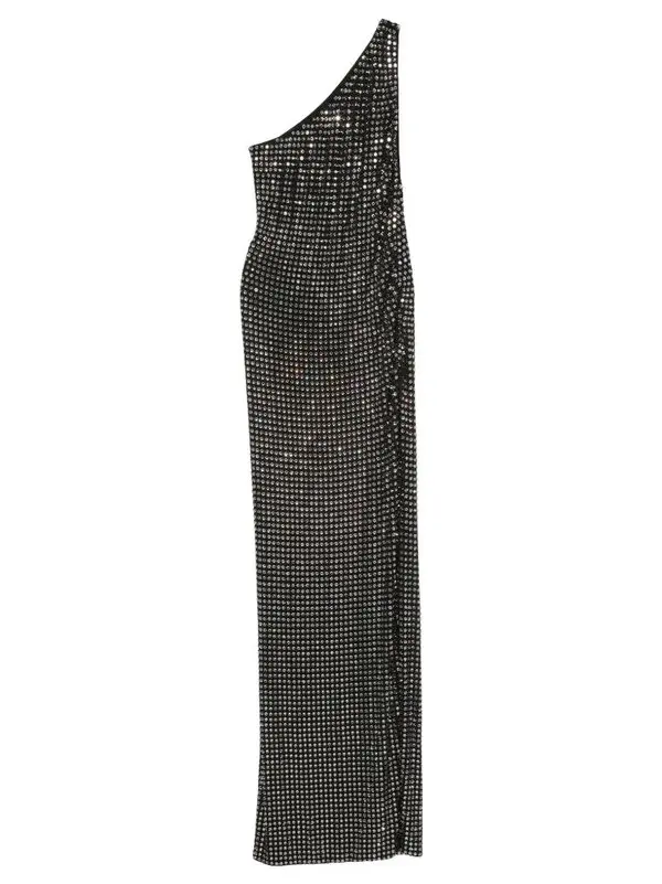 Gucci Embellished One-shoulder Maxi Dress - Black