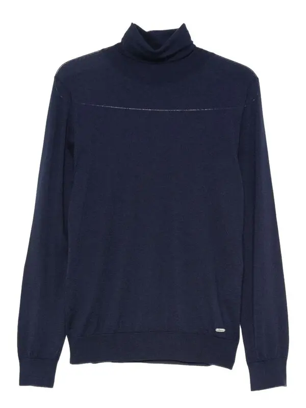 Brioni Cashmere And Silk Turtle-neck Sweater - Blue