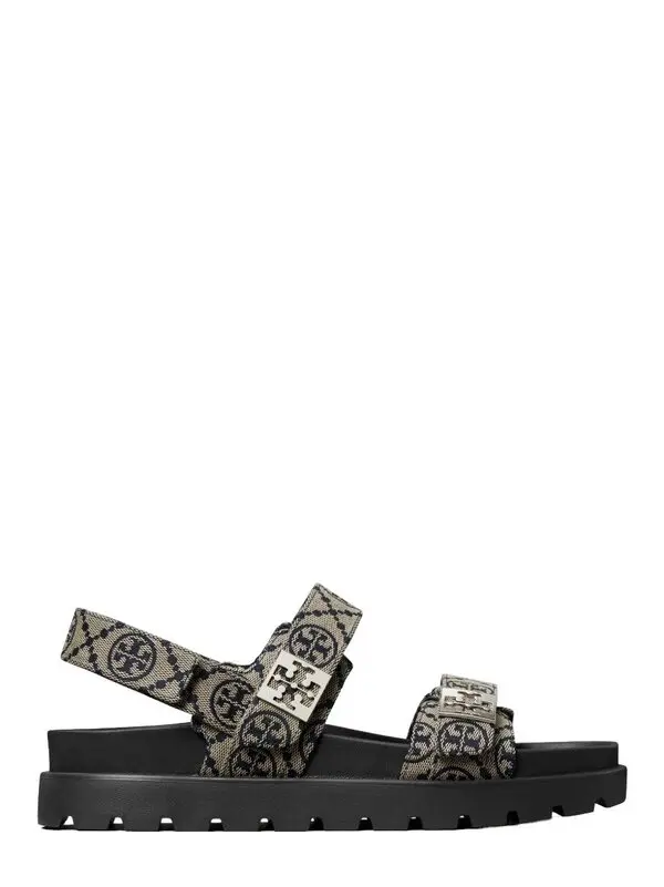 Tory Burch T Monogram Jacquard Sport Sandals - Blue