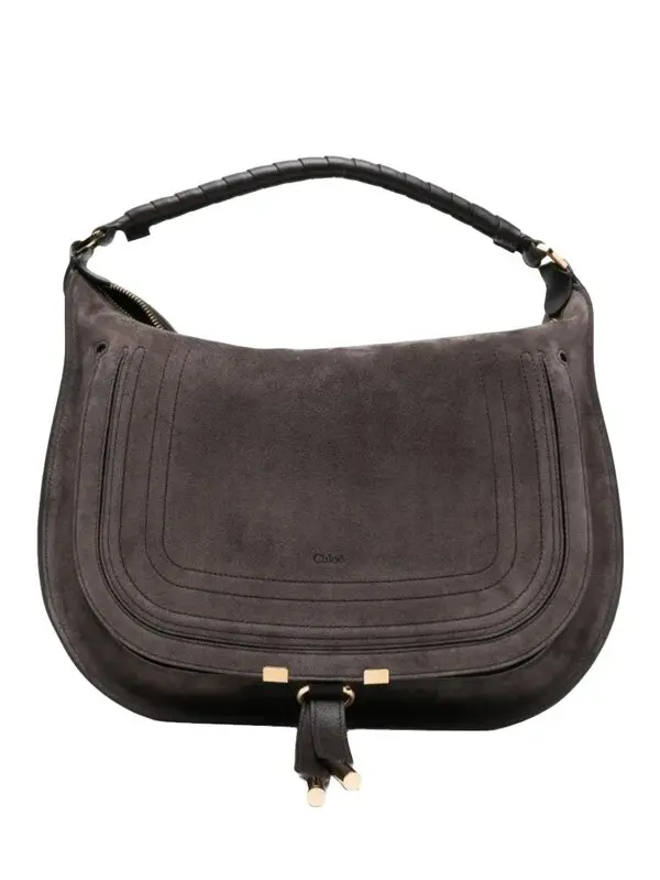 Chloé Marcie Suede Leather Hobo Bag - Brown