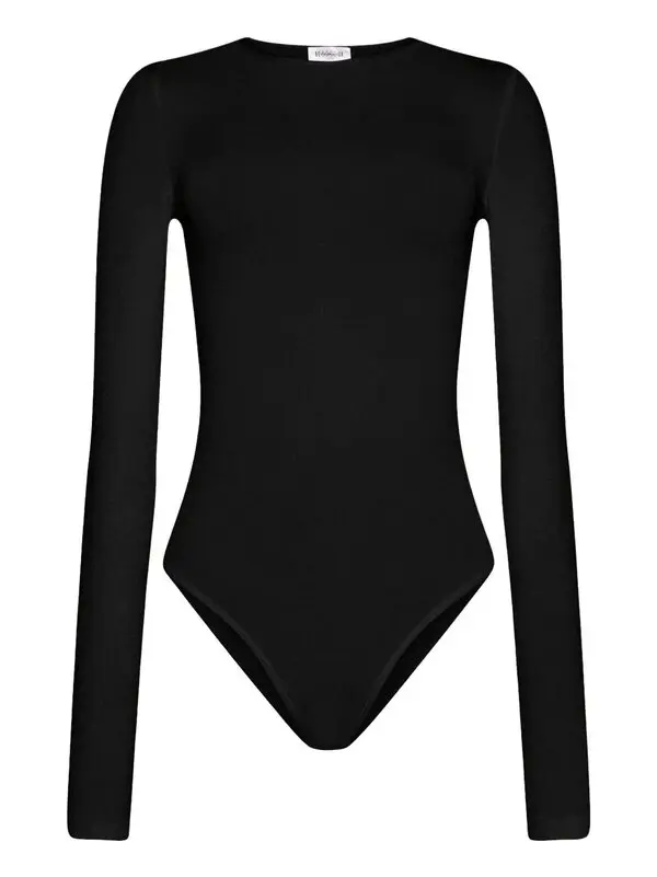 Wolford Long Sleeve Crewneck Bodysuit - Black