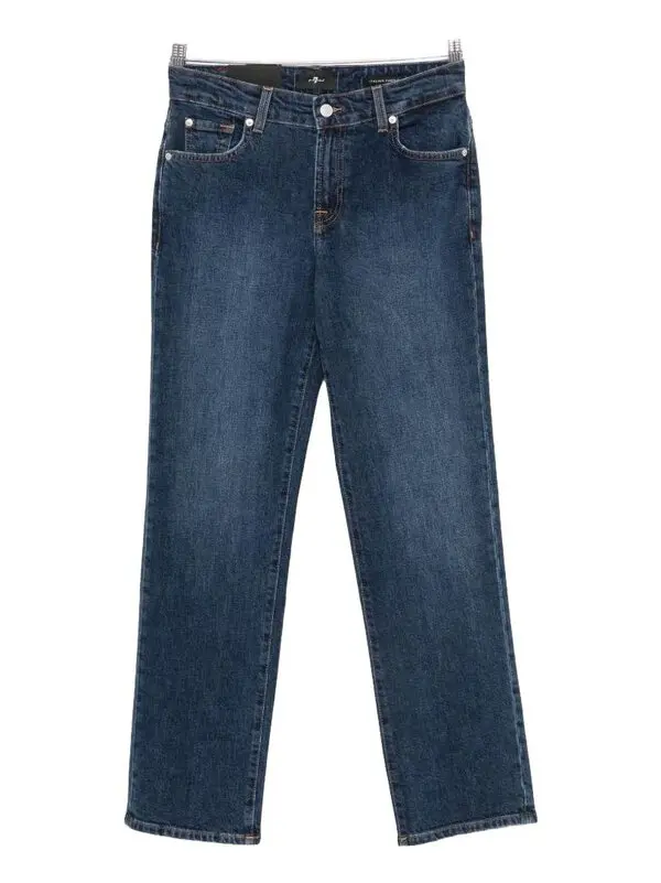 7 For All Mankind Calie Straight Denim Jeans - Blue