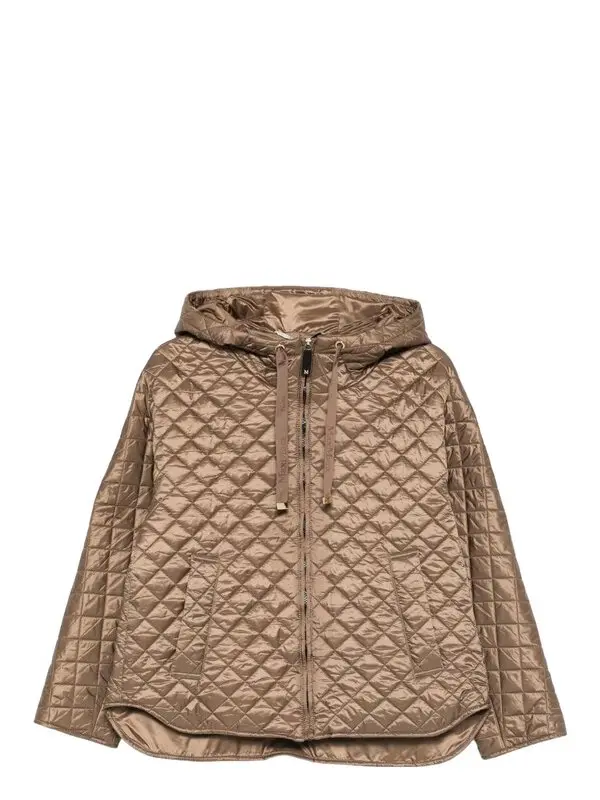Max Mara Padded Blouson Jacket With Hood - Brown