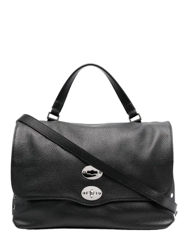 ZANELLATO Postina Daily Medium Leather Handbag - Black