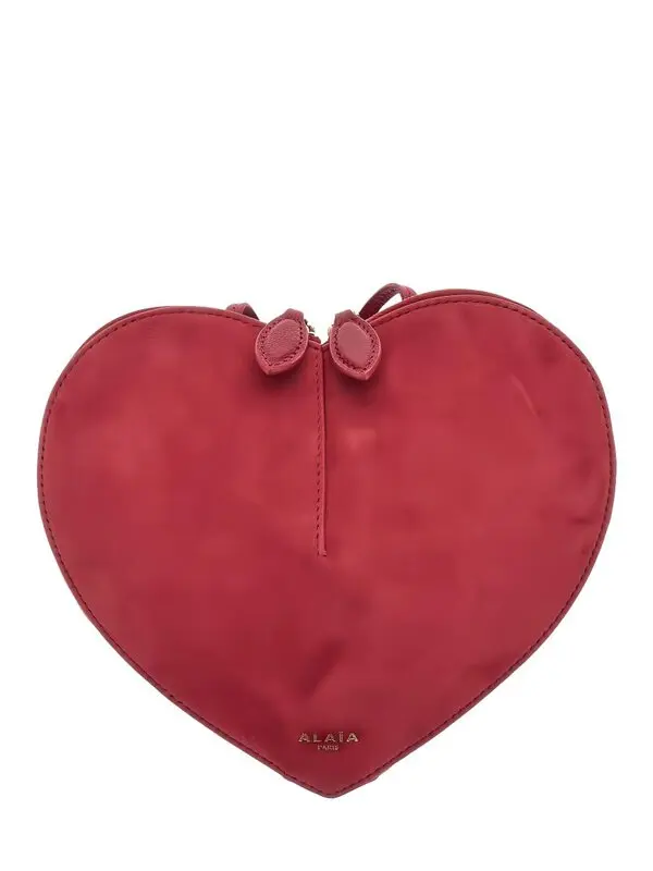 Alaïa Le Coeur Heart-shaped Leather Crossbody Bag - Red