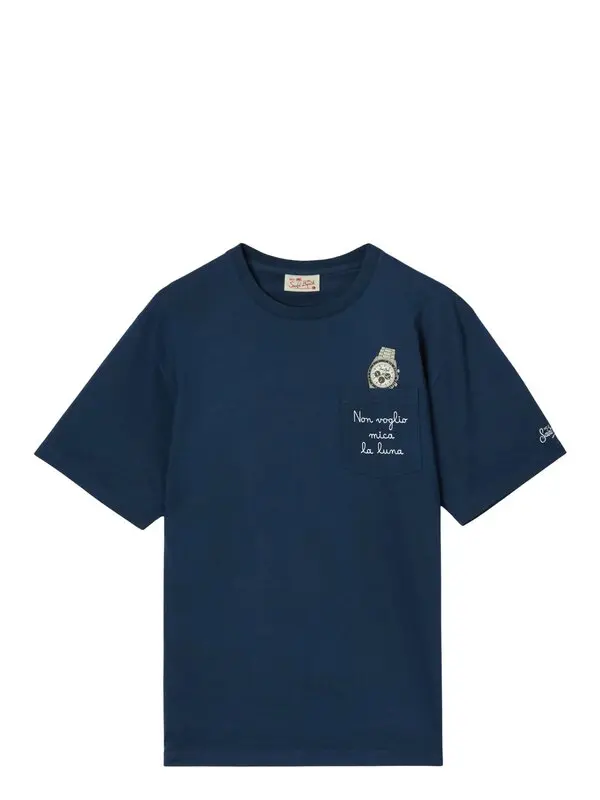 MC2 SAINT BARTH T-shirt With Embroidery - Blue