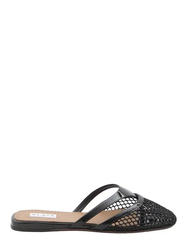 Alaïa Fishnet Thong Sandals - Black