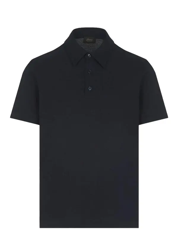 Brioni Cotton Polo Shirt - Blue