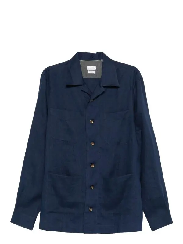 Brunello Cucinelli Linen Shirt - Blue