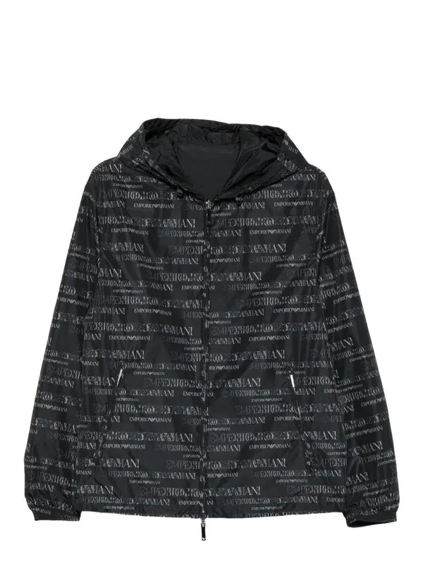 Emporio Armani Nylon Bomber Jacket - Blue