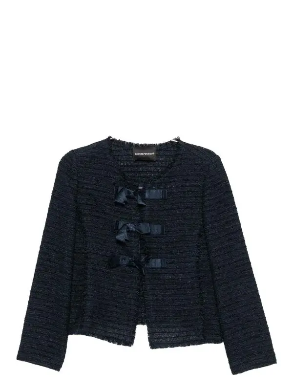 Emporio Armani Textured Blazer Jacket - Blue