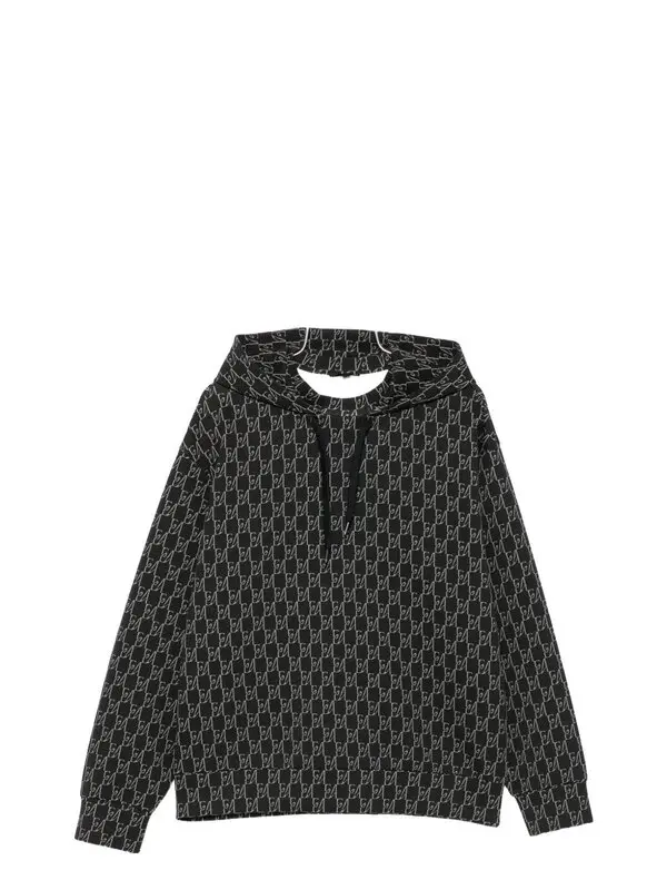 Emporio Armani Printed Cotton Hoodie - Blue