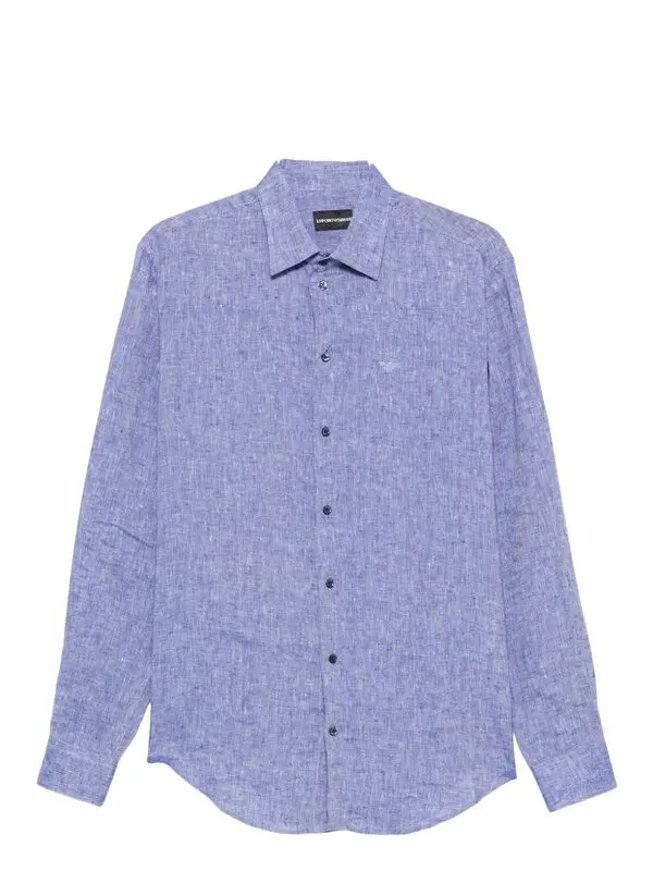 Emporio Armani Linen Shirt - Blue