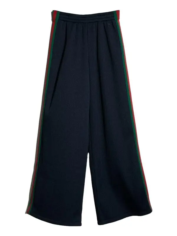 Gucci Cotton Blend Wide-leg Trousers - Blue