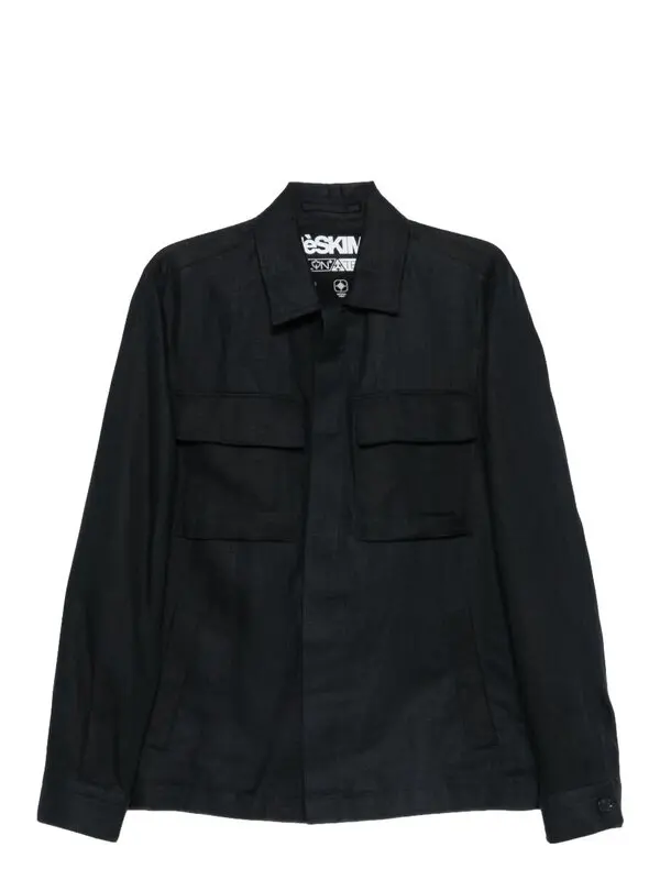 HESKIMO Overshirt With Logo - Blue