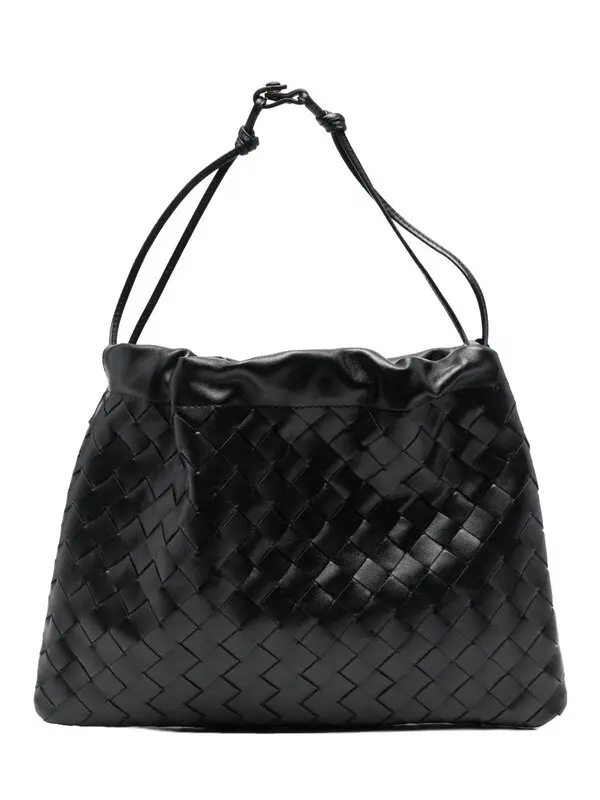 Bottega Veneta Leather Medium Pouch - Black