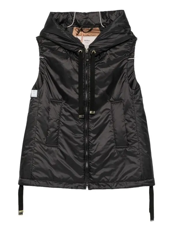 Max Mara Sleeveless Quilted Vest - Black