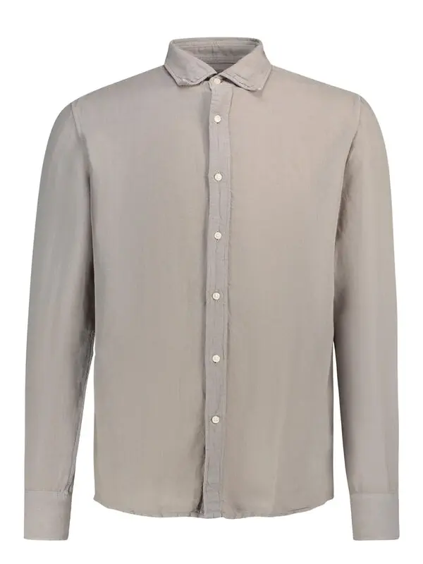 DEPERLU Linen And Cotton Blend Shirt - Blue