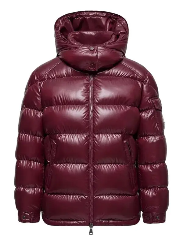 Moncler Maire Short Down Jacket With Detachable Hood - Red