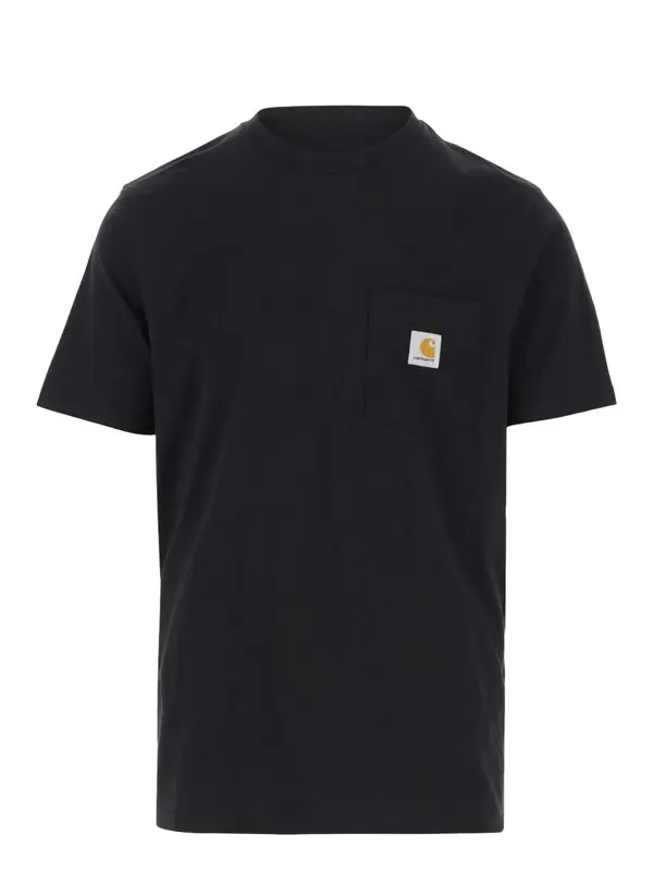 Carhartt Work In Progress Logo Cotton T-shirt - Black
