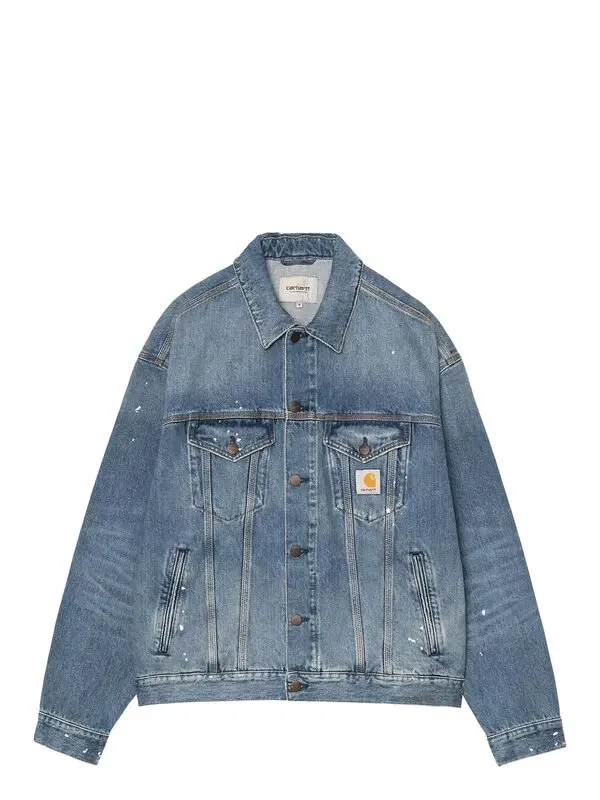 Carhartt Work In Progress Denim Cotton Trucker Jacket - Blue