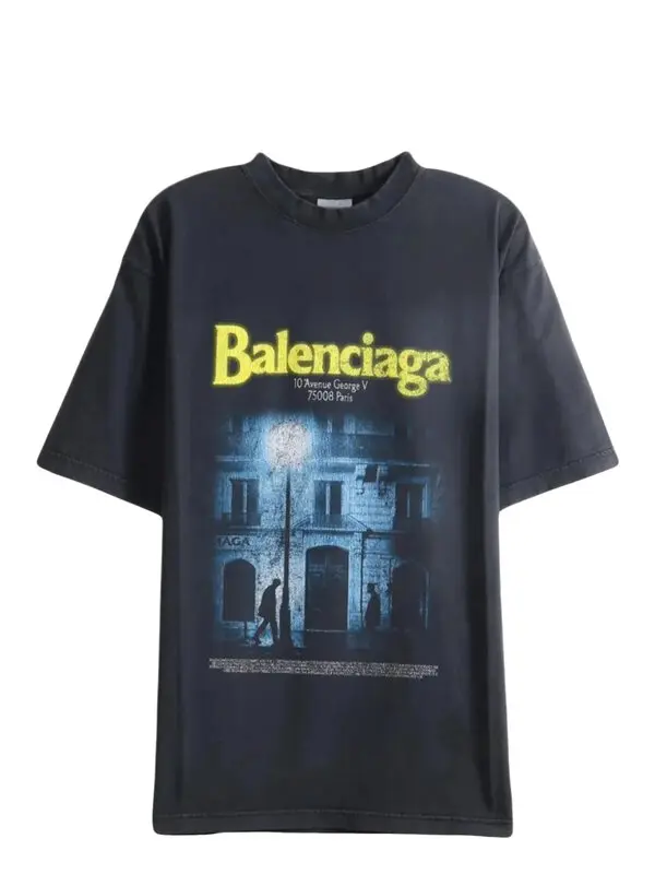 Balenciaga Printed T-shirt - Black