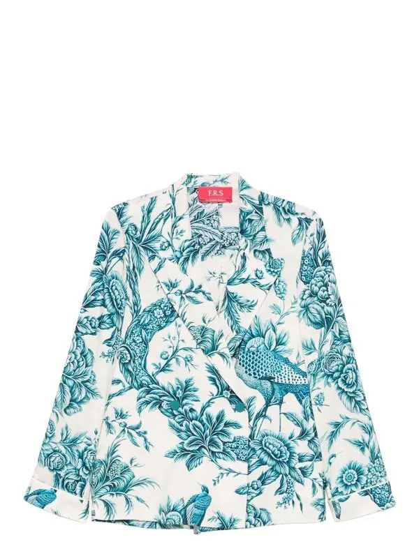F.R.S FOR RESTLESS SLEEPERS Printed Silk Shirt - Blue