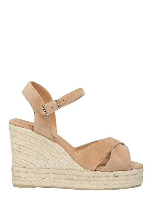 CastaÑer Blaudell Suede Platform Espadrilles - Brown
