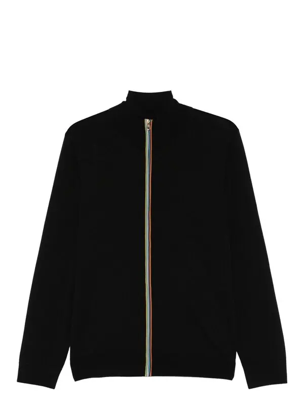 Paul Smith Wool Zipped Cardigan - Blue