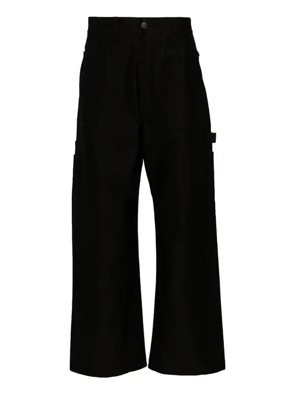 Junya Watanabe Logo Detail Cotton Trousers - Black