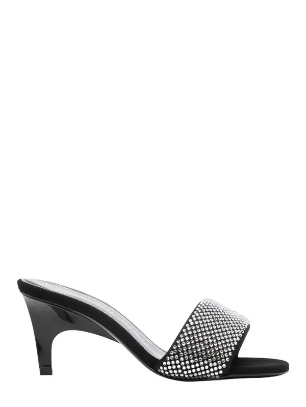 Attico Rem Embellished Mules - Silver