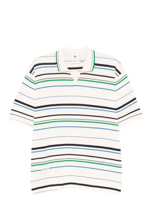WALES BONNER X ADIDAS Cotton Blend Knitted Polo Shirt - Multi