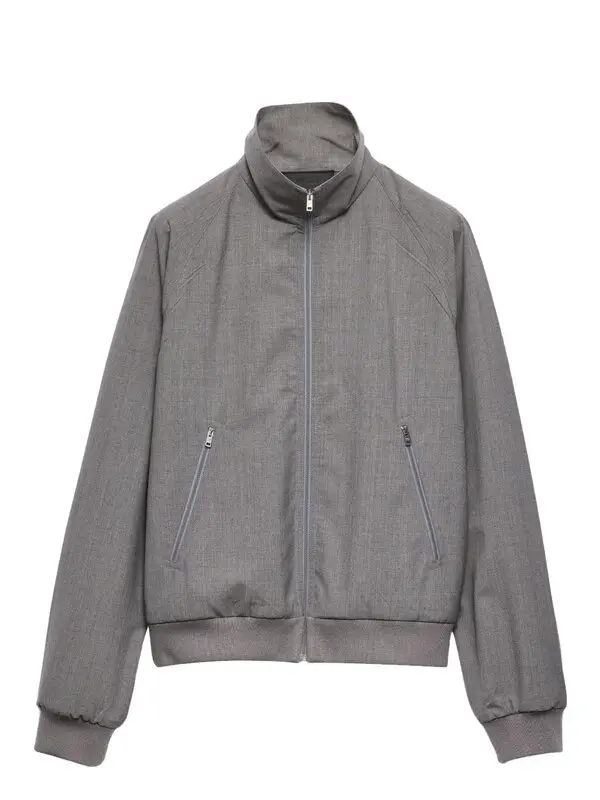 Prada Zipped Bomber Jacket - Grey
