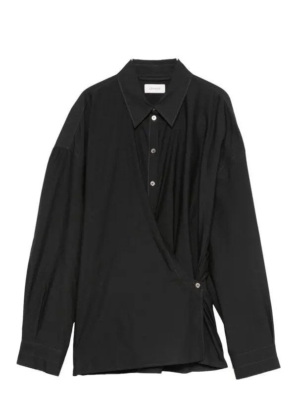 LEMAIRE Cotton And Silk Blend Shirt - Blue
