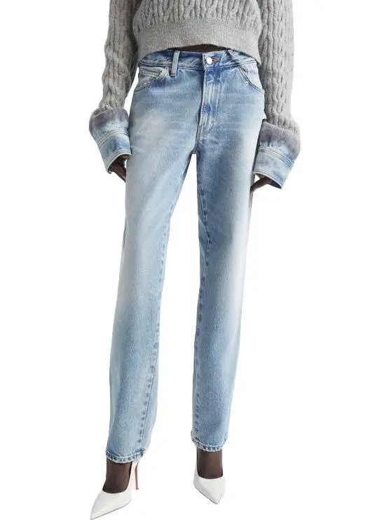 HAIKURE Lisa Distressed Slim Straight Leg Jeans - Pollock