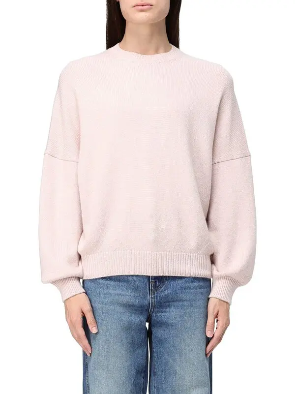 Khaite Pure Cashmere Crewneck Jumper With Ribbed Trims - Pink