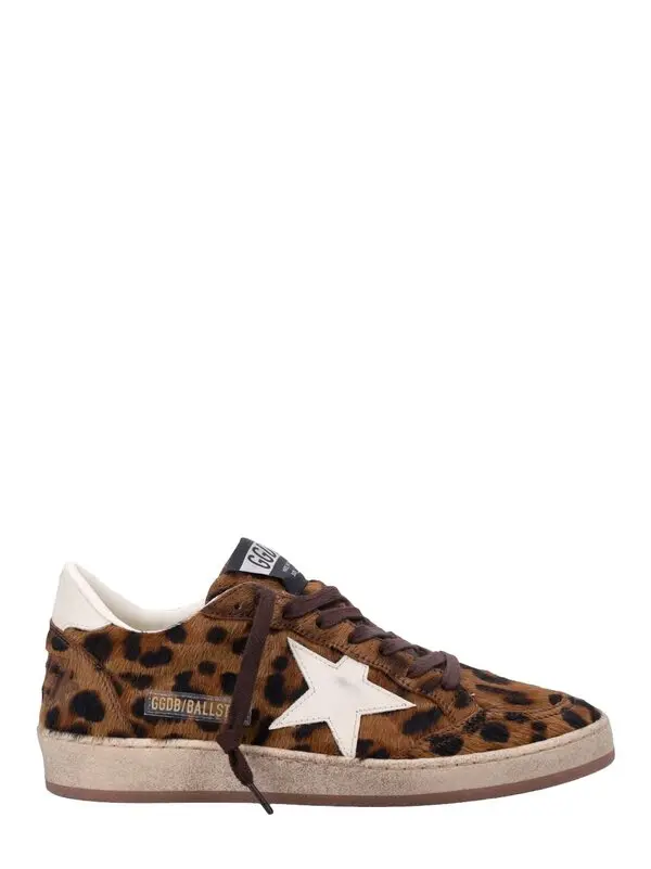 GOLDEN GOOSE Leopard Print Sneakers - Brown