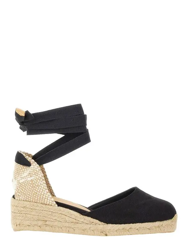 CastaÑer Espadrille Wedge Sandals - Black