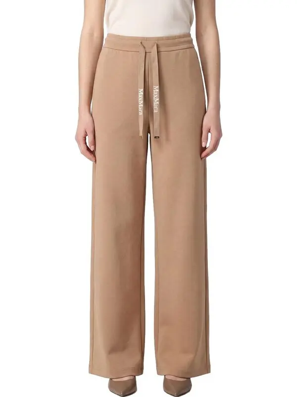 Max Mara High-waisted Jersey Joggers With Drawstring - Camel