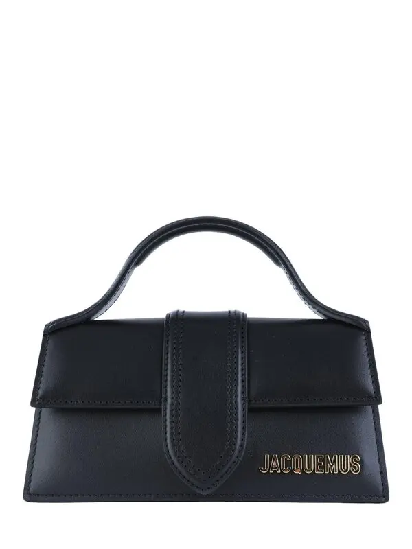 Jacquemus Mini Bag With Gold Tone Logo - Black