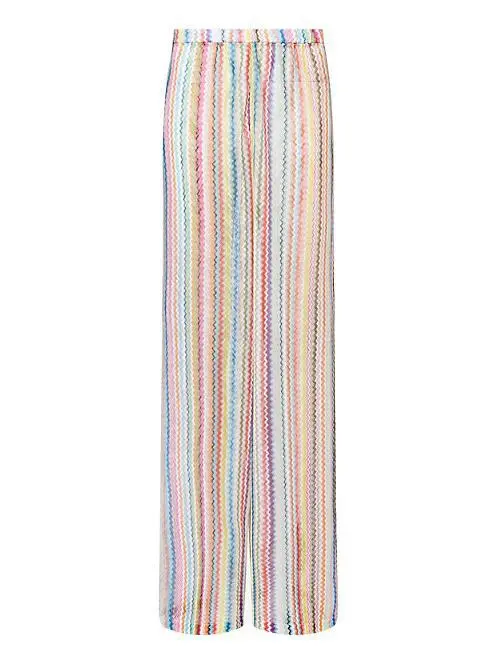 Missoni Wide-leg Zig-zag Knit Trousers - Multi