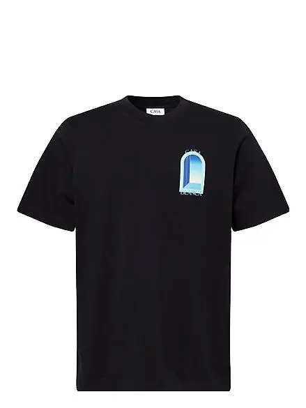 Casablanca Classic Arch Cotton T-shirt - Black