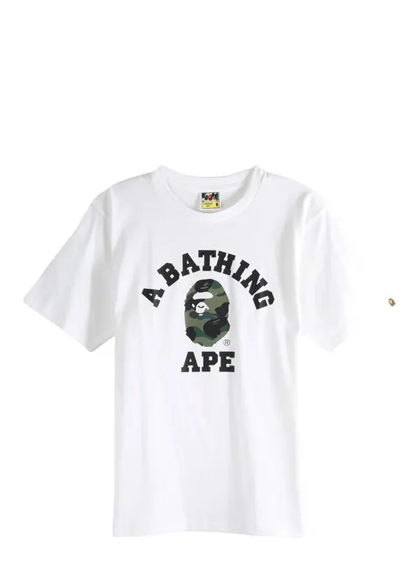 A BATHING APE 1st Camo College T-shirt - White