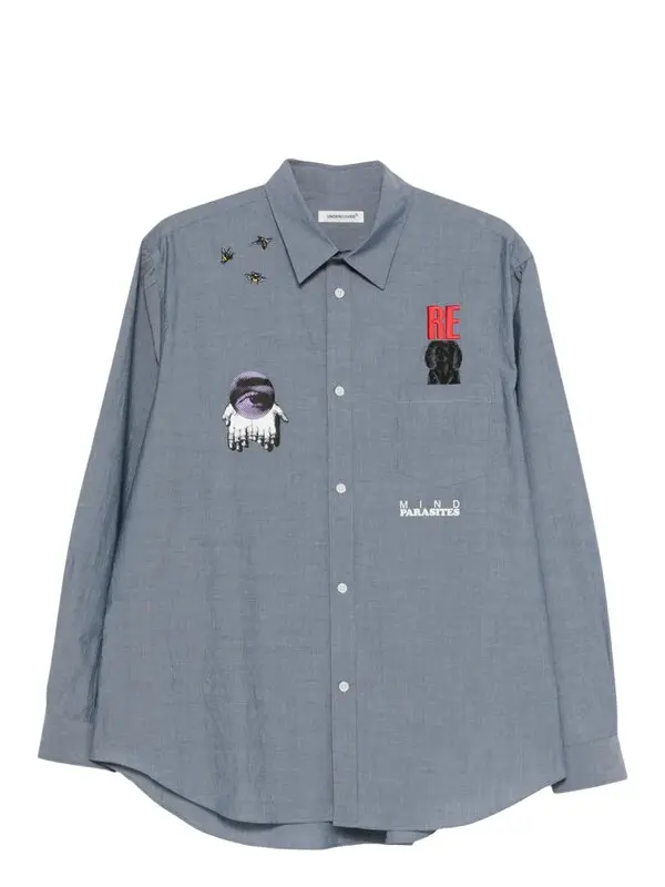 Undercover Embroidered Relaxed Fit Shirt - Grey