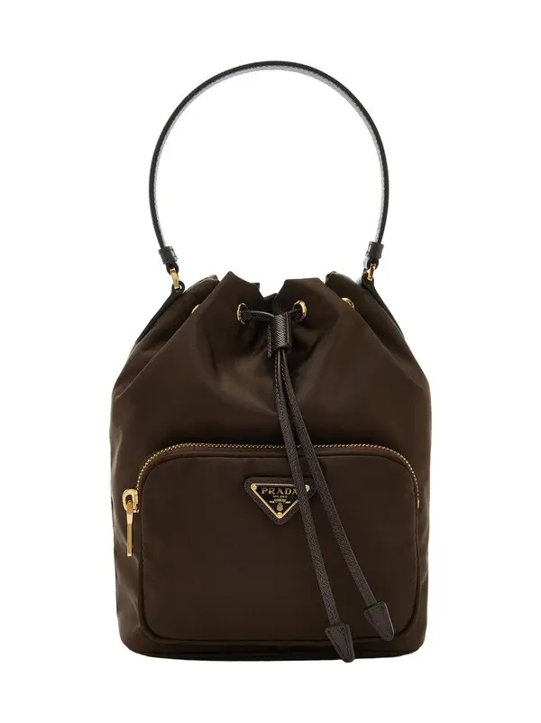 Prada Re-nylon Bucket Bag - Brown