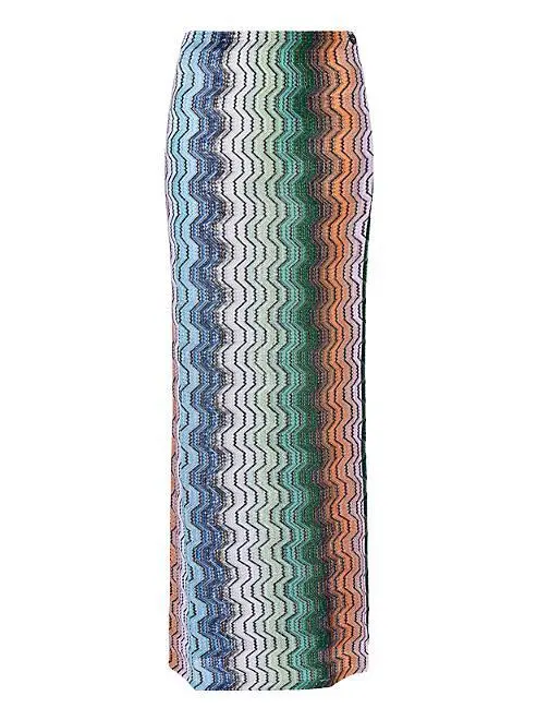 Missoni Lamé Knit Wrap Maxi Skirt - Multi