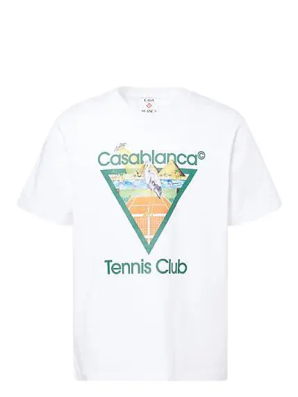 Casablanca Classic Tennis Cotton T-shirt - White