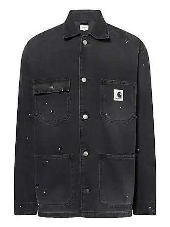 Carhartt Work In Progress Michigan Brand-patch Denim Jacket - Black